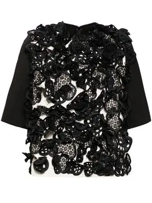 Biyan Floral Guipure Lace Blouse