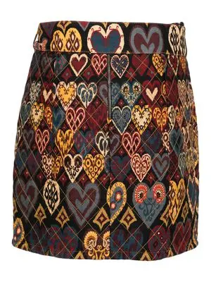 Farm Rio Hearts Ikat Skirt