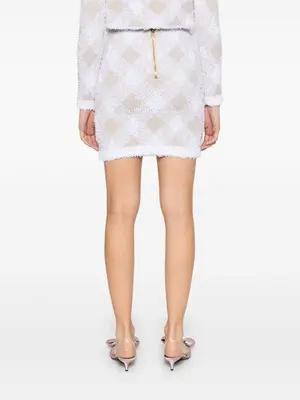 Balmain Argyle-pattern Mini Skirt