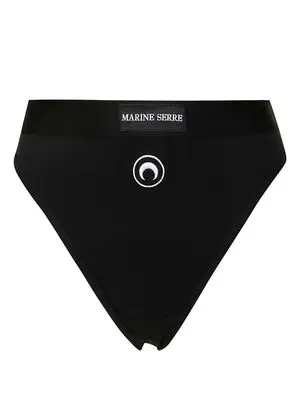 MARINE SERRE Crescent Moon-embroidered Briefs - Black
