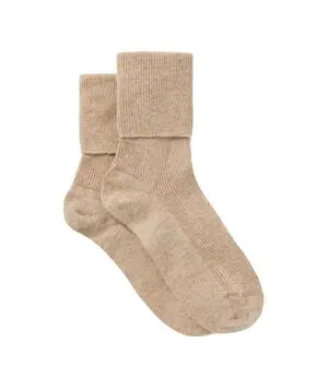 Johnstons Of Elgin Ribbed Cashmere-blend Socks
