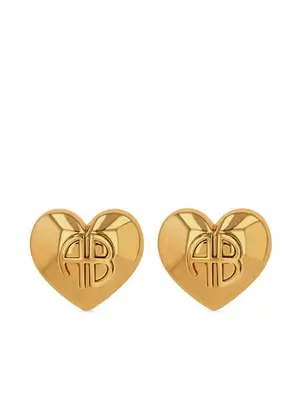 ANINE BING Heart Earrings - Gold