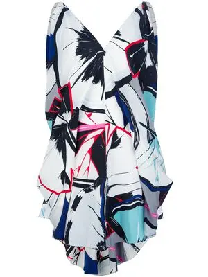 Balenciaga Gingko Print Mini Dress - Multicolour