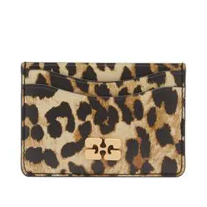 GANNI Bou Card Holder - Leopard