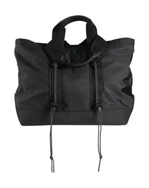 Moncler Maxi Shopper Bag With Leather Trims - Black