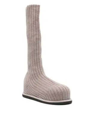 Amina Muaddi Veneda Boots - Brown