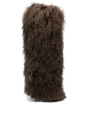 Paris Texas 105mm Furry Boots - Brown