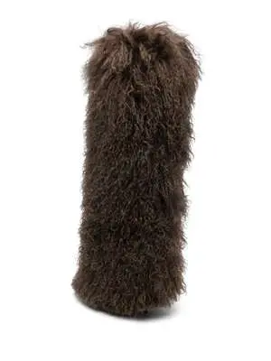 Paris Texas 105mm Furry Boots - Brown