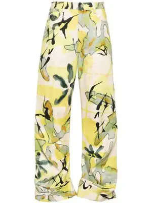 Collina Strada Graphic-print Trousers - Yellow