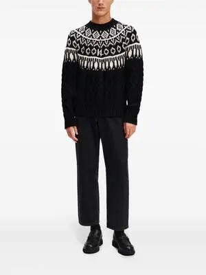 Karl Lagerfeld Patterned Intarsia-knit Jumper