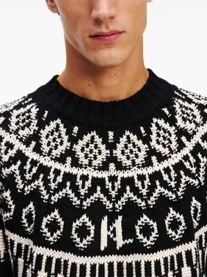 Karl Lagerfeld Patterned Intarsia-knit Jumper