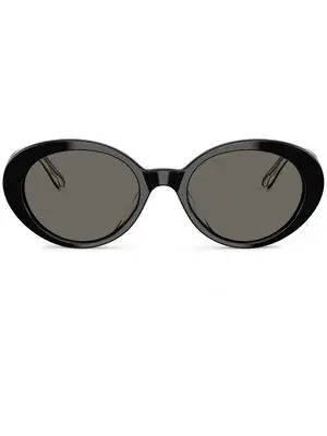 Oliver Spencer Oval-frame Sunglasses - Black