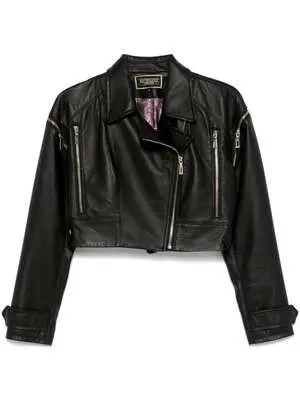 MITILIANE COUTURE Detachable-sleeves Leather Jacket