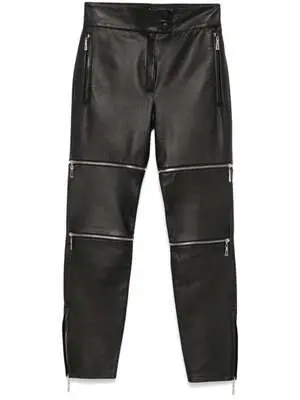 MITILIANE COUTURE Zip-detailed Leather Trousers