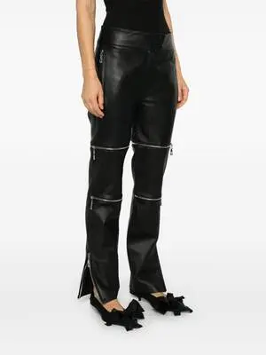 MITILIANE COUTURE Zip-detailed Leather Trousers