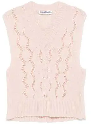 Our Legacy Cable Michigan Vest - Pink