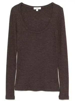 AGOLDE Corey Scoop-neck T-shirt - Brown