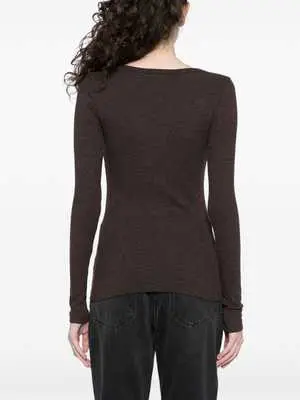 AGOLDE Corey Scoop-neck T-shirt - Brown