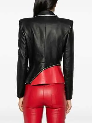 MITILIANE COUTURE Colour-block Leather Jacket