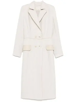 MITILIANE COUTURE Pinstriped Trench Coat