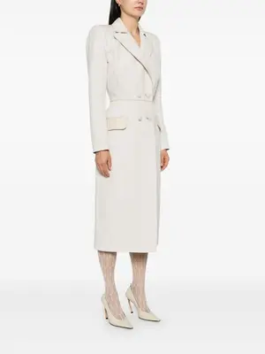 MITILIANE COUTURE Pinstriped Trench Coat