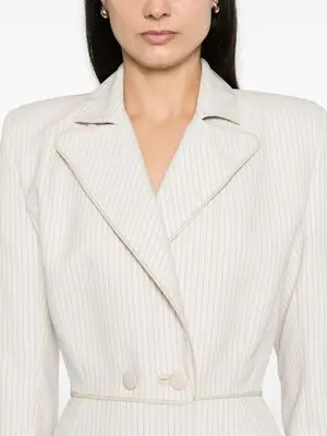 MITILIANE COUTURE Pinstriped Trench Coat