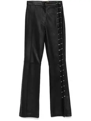 MITILIANE COUTURE Piercing-detail Leather Trousers