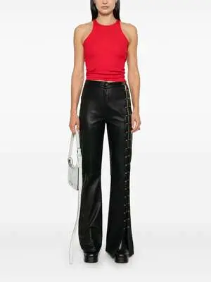 MITILIANE COUTURE Piercing-detail Leather Trousers