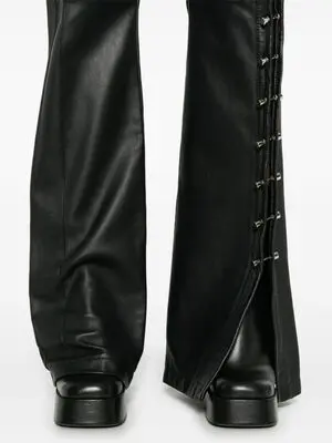 MITILIANE COUTURE Piercing-detail Leather Trousers