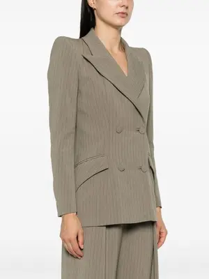 MITILIANE COUTURE Pinstriped Double-breasted Blazer