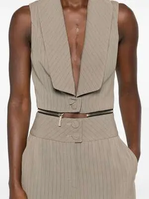 MITILIANE COUTURE Striped Zipped Jumpsuit