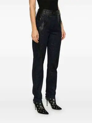MITILIANE COUTURE Denim With Leather Inserts