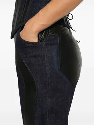 MITILIANE COUTURE Denim With Leather Inserts