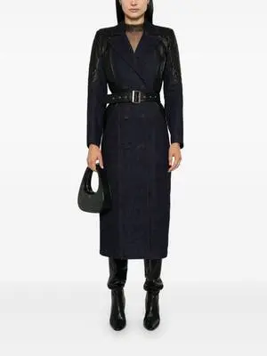 MITILIANE COUTURE Leather-inserts Trench Coat