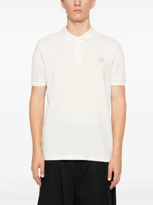 Comme Des Garçons X Fred Perry Slogan-print Polo Shirt