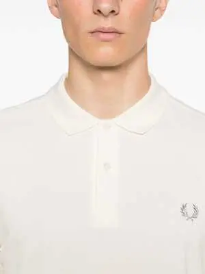 Comme Des Garçons X Fred Perry Slogan-print Polo Shirt