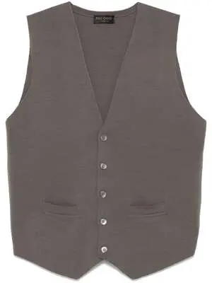 DELL'OGLIO V-neck Fine-knit Vest