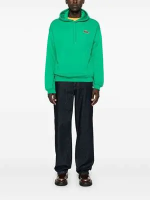 Lacoste Crocodile-patch Hoodie - Green
