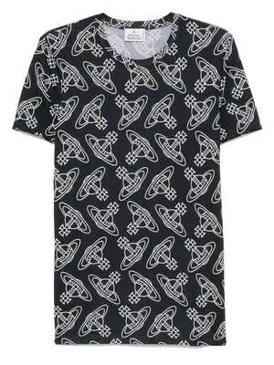 VIVIENNE WESTWOOD Orb-print Pajama Top - Black
