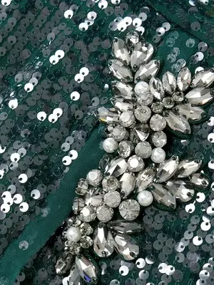 Erdem Embellished Sequined Chiffon Midi Skirt