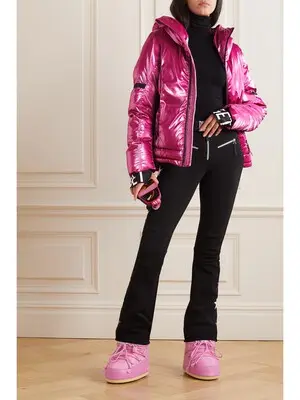 JETSET Quilted Metallic Ski Jacket - Pink