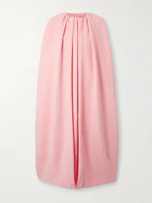 JIL SANDER Cape-effect Draped Wool-blend Coat