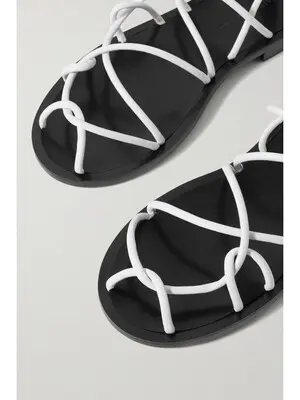 Khaite Lyon Leather Gladiator Sandals - White