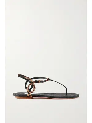 AQUAZZURA Leopard-print Calf Hair Sandals - Animal Print