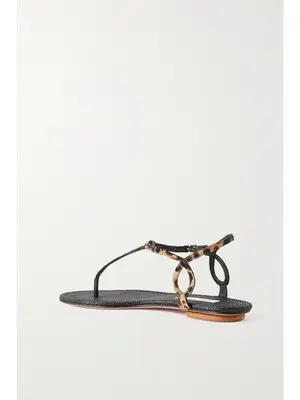 AQUAZZURA Leopard-print Calf Hair Sandals - Animal Print