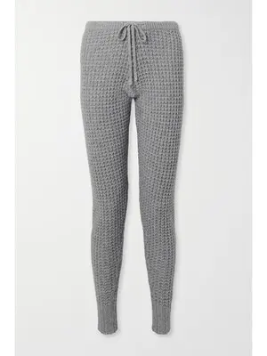 MADELEINE THOMPSON Oceanus Waffle-knit Track Pants