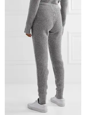 MADELEINE THOMPSON Oceanus Waffle-knit Track Pants