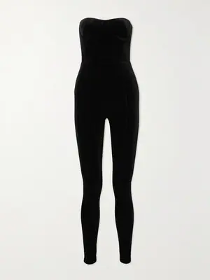 Alex Perry Beckham Strapless Jumpsuit - Black