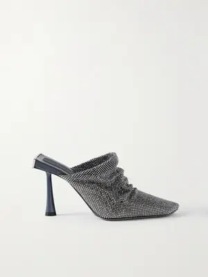 Benedetta Bruzziches Goliarda Crystal-embellished Chainmail Mules