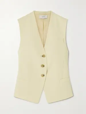 Vince Recycled-crepe Vest - Neutrals